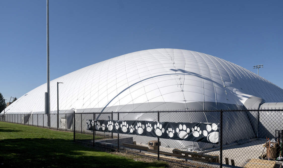 New $9.8 million Penn State indoor bubble nears completion | Centre ...