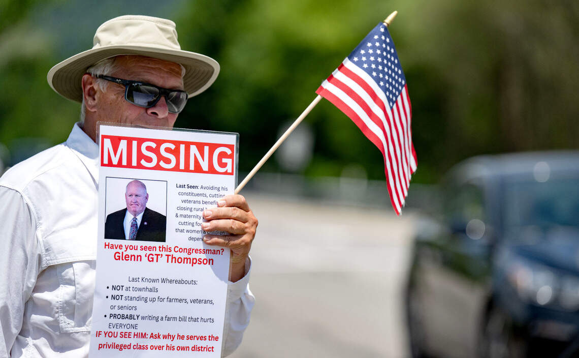 Protesters still rallying at US Rep. Glenn Thompson’s office | Centre ...